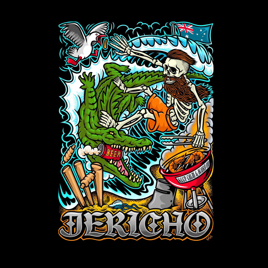 Jericho Australia Surfin Crock Sticker